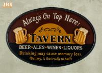 China Vintage Style Club Wall Sign With Resin Beer Photo for sale