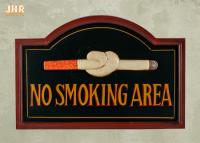 China No Smoking Wooden Wall Signs Hand Painting for sale