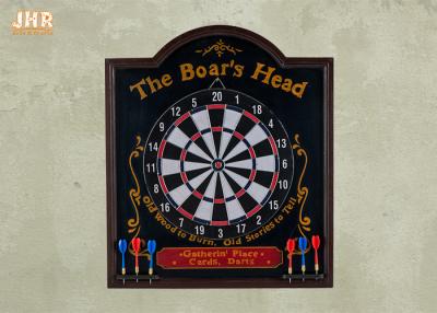 China Pub Dart Board Wooden Wall Plaques Decorative Dart Board for sale
