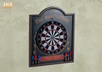 China Pub Dart Board Wooden Wall Plaques Decorative Dart Board for sale