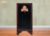 China Outdoor Wood Framed Double Sided Menu Board 3D Polyresin Chef Figurine Restaurant Decor for sale
