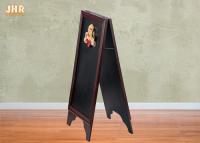 China Outdoor Wood Framed Double Sided Menu Board 3D Polyresin Chef Figurine Restaurant Decor for sale