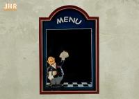 China Black Wooden Wall Mounted Chalkboards Framed Menu Board For Restaurant for sale