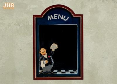 China Black Wooden Wall Mounted Chalkboards Framed Menu Board For Restaurant for sale