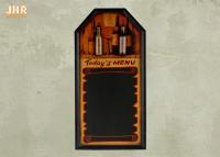 China 3D Polyresin Parts MDF Decorative Chalkboards Wood Wall Hanging Menu Board for sale