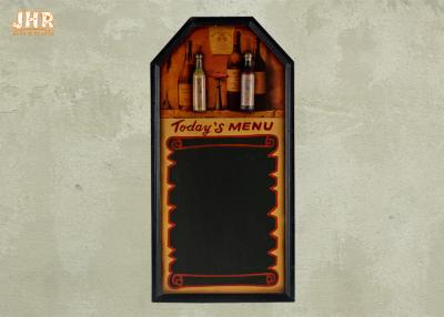 China 3D Polyresin Parts MDF Decorative Chalkboards Wood Wall Hanging Menu Board for sale