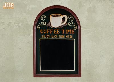China Decorative Wooden Framed Wall Hanging Chalkboards Coffee Time Wall Sign for sale