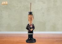 China Polyresin Statues Decorative Resin Butler Sculpture Toilet Paper Holder Floor Decor for sale