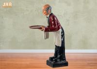 China Red Poly Butler Statue Fat Chef Kitchen Decor Resin Butler Sculpture Statue 90cm for sale