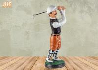China Antique Sportsman Statue Polyresin Statue Figurine Decorative Golfer Tabletop Statue for sale