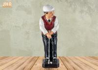 China Decorative Figurine Polyresin Statue Figurine Resin Golfer Tabletop Statue Antique Figurines for sale