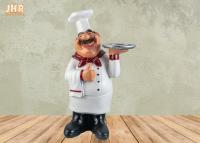 China Poly Chef Tabletop Statue Polyresin Statue Figurine Resin French Chef Sculpture for sale