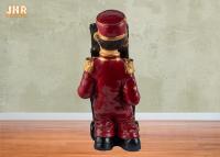 China Antique Decorative Polyresin Statue Figurine Butler Sculpture Wine Bottle Rack for sale