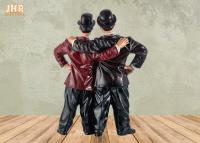 China Black And Red Color Resin Brother Statue Polyresin Tabletop Sculpture Home Decor for sale