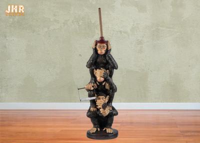 China Toilet Paper Holder Antique Polyresin Statue Figurine Decorative Resin Monkey Sculpture for sale
