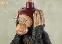 China Toilet Paper Holder Antique Polyresin Statue Figurine Decorative Resin Monkey Sculpture for sale
