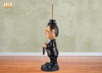 China 76cm Height Resin Butler Toilet Paper Holder Polyresin Man Sculpture Restaurant Decor for sale