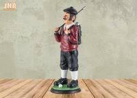 China Small Golfer Tabletop Statue Polyresin Statue Figurine Antique Resin Sculpture Figures for sale