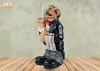 China Polyresin Butler Sculpture Toilet Paper Holder Funny Resin Waiter Home Decoration for sale