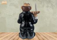 China Polyresin Butler Sculpture Toilet Paper Holder Funny Resin Waiter Home Decoration for sale