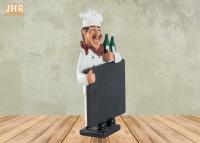 China Small Polyresin Statue Figurine With Chalkboard Blackboard for sale