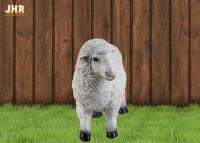 China Life Size White Color Polyresin Animal Figurines Dolly Sheep Sculpture Garden Decor for sale