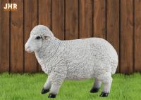 China Life Size White Color Polyresin Animal Figurines Dolly Sheep Sculpture Garden Decor for sale