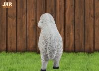 China Life Size White Color Polyresin Animal Figurines Dolly Sheep Sculpture Garden Decor for sale