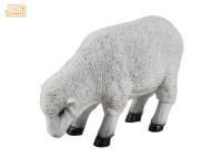 China Indoor White Polyresin Dolly Sheep Statue Animal Figurines Floor Sculpture Decor for sale