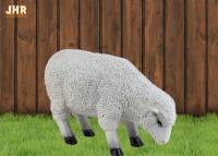 China Indoor White Polyresin Dolly Sheep Statue Animal Figurines Floor Sculpture Decor for sale