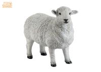 China White Life Size Fiberglass Dolly Sheep Statue Animal Sculpture Garden Decor for sale