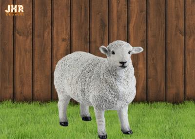 China White Life Size Fiberglass Dolly Sheep Statue Animal Sculpture Garden Decor for sale