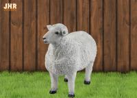 China White Life Size Fiberglass Dolly Sheep Statue Animal Sculpture Garden Decor for sale