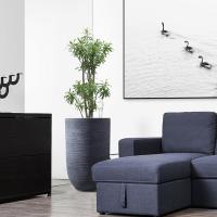 China Fiber Grey Clay Flower Pots for sale