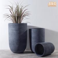 China Fiber Grey Clay Flower Pots for sale