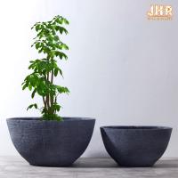 China Polystone Planters Garden Plant Pots Resin Flowerpots Planters Outdoor Flower Planters Clay Pots for sale