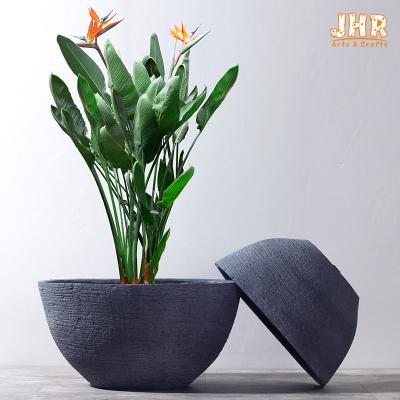 China Polystone Planters Garden Plant Pots Resin Flowerpots Planters Outdoor Flower Planters Clay Pots for sale