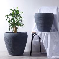 China Garden Flower Pots Weathered Plant Pots Outdoor Pot Planters Clay Pots MGO Pot Planter Set for sale