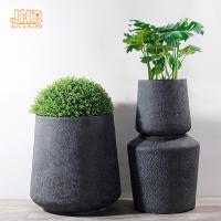 China Outdoor Planters Fiber Clay Planter Pots Garden Flower Pots Resin Plant Pots Patio Planters Large Pots for sale