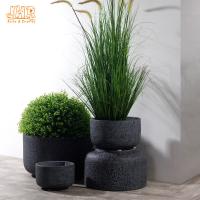 China MGO Planters Clay Pots Garden Planters for Sale Polyresin Planter Pot Set Grey Planters Round Pots for sale