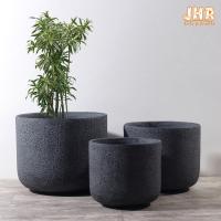China Outdoor Clay Pots Grey Clay Flower Pots Patio Planters MGO Pot Planter Set Large Bowl Planters for sale