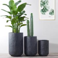 China Big Planter Fiber Clay Flower Pots Outdoor Tall Planters MGO Planters Garden Pots Large Clay Pots for sale