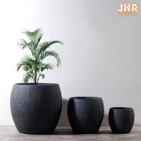 China Modern Planters Clay Flower Pots Patio Planters MGO Pot Planter Set Grey Planters for Outside for sale