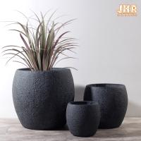 China Modern Planters Clay Flower Pots Patio Planters MGO Pot Planter Set Grey Planters for Outside for sale