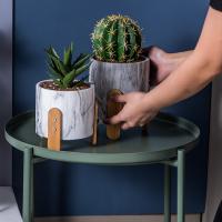 China Succulents Pots Mini Flowerpot Marbled Pot Planters Clay Flower Pots Cement Planters Tabletop Plant Pots for sale