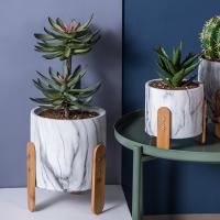 China Succulents Pots Mini Flowerpot Marbled Pot Planters Clay Flower Pots Cement Planters Tabletop Plant Pots for sale