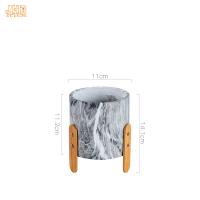 China Round Flower Pots Mini Plant Pots Cement Pot Planters Marble Succulents Pots Tabletop Flowerpots for sale