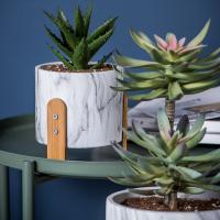 China Round Flower Pots Mini Plant Pots Cement Pot Planters Marble Succulents Pots Tabletop Flowerpots for sale