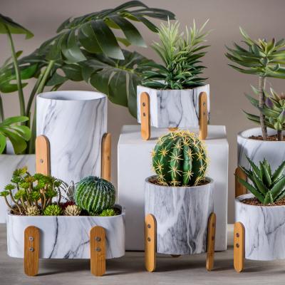 China Mini Flower Pots Round Succulents Pot Planters Tabletop Flowerpots Cement Pot Planters Cactus Planters for sale