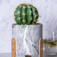 China Mini Flower Pots Round Succulents Pot Planters Tabletop Flowerpots Cement Pot Planters Cactus Planters for sale